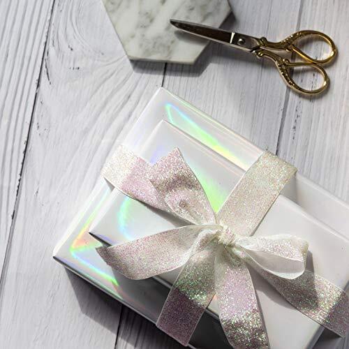 White Metallic Wrapping Paper - Solid Color Paper Perfect for White ...