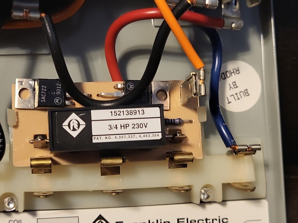 Franklin Electric Capacitor Run Control Box 3/4HP 230V 1Phase ...