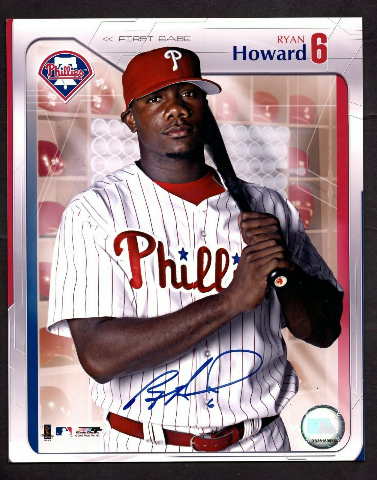 Ryan Howard Signed Autographed 8 x 10 Photo Philadelphia Phillies FREE ...