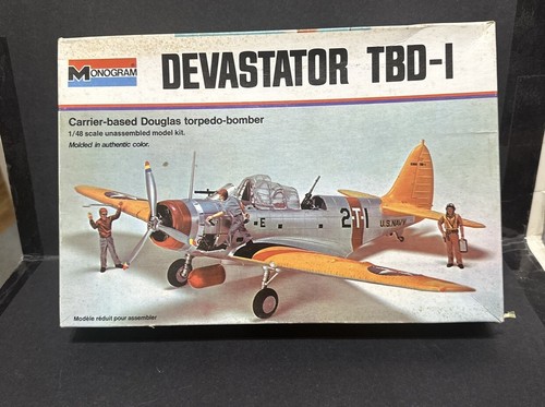 MONOGRAM CLASSICS DEVASTATOR TBD-1 TORPEDO BOMBER PLANE MODEL KIT 1/48 ...