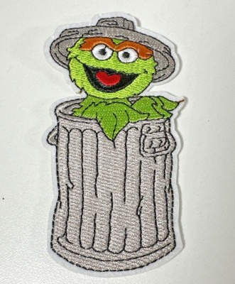 Oscar the Grouch Embroidered Iron on Patch Appliqué - NEW | eBay