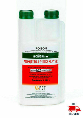 Insect Poison Surefire Mosquito & Midge Slayer Spray 1L Bifenthrin 100g ...