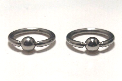 Two 14g 3/8 Inch Diameter 4mm ball Prince Albert Genital sack Nipple ...