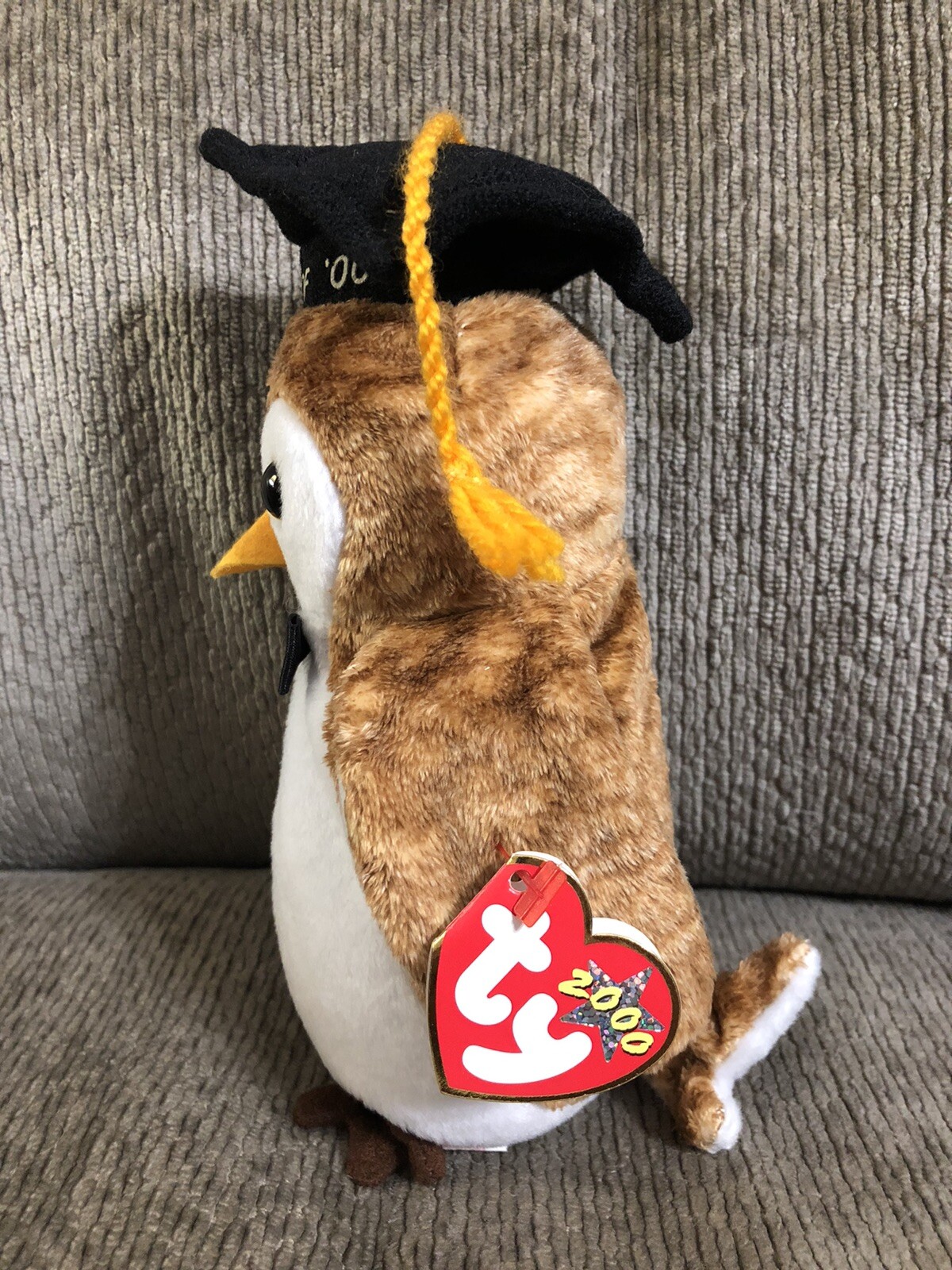Ty Wisest Owl Beanie Baby Plush Class Of ‘00 Graduation Stuffed Animal ...