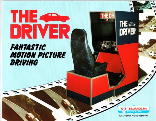 The Driver Arcade Game Flyer Original 1970's Retro 8.5" x 11" Auto ...