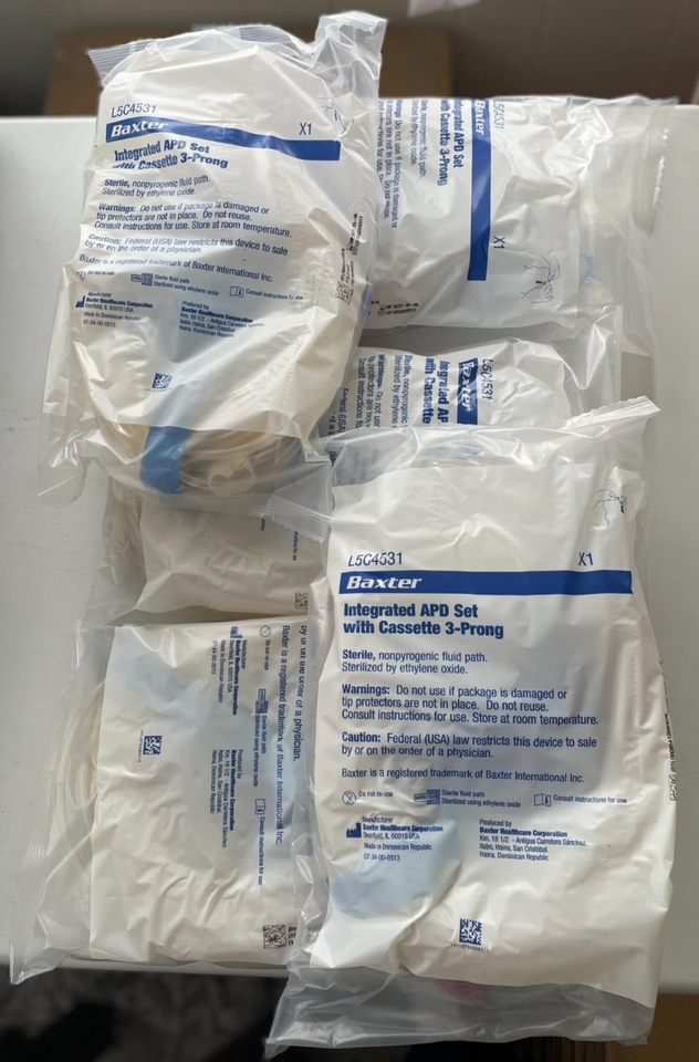 Baxter L5C4531 Lot Of 5 Integrated APD Set with Cassette 3-prong- NEW ...