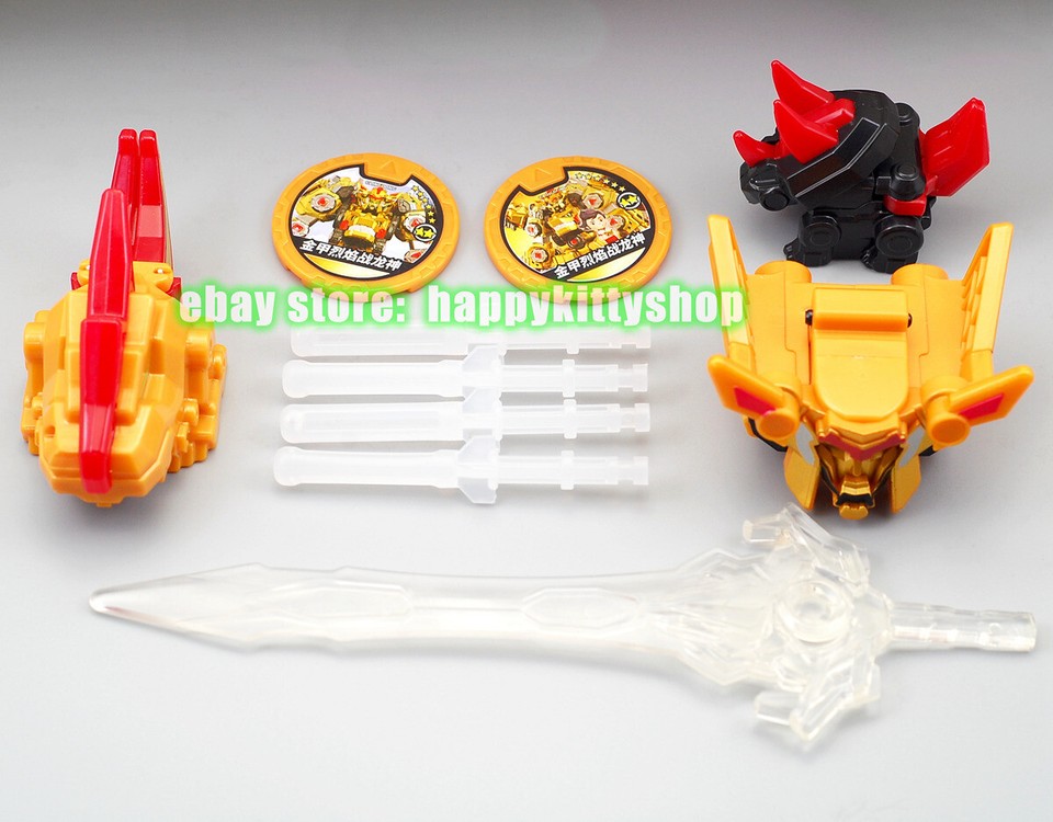 Dino Core Golden Ultimate D-Buster Tyranno Figure 7 in 1 Dinosaur Robot ...