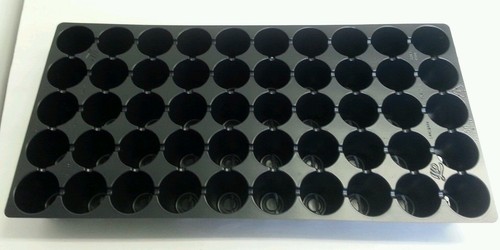 10 Black Plastic PLUG SHEETS - 50 cells per flat- INSERTS SEED STARTING ...