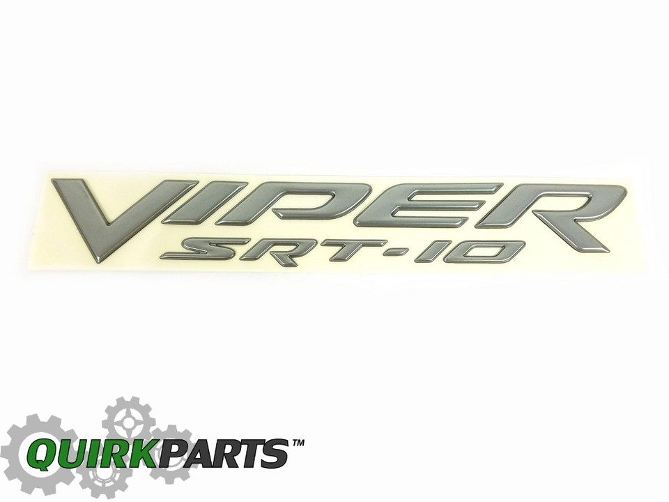 2003-2005 DODGE VIPER EXTERIOR SILVER DECAL EMBLEM NAMEPLATE BADGE OEM ...