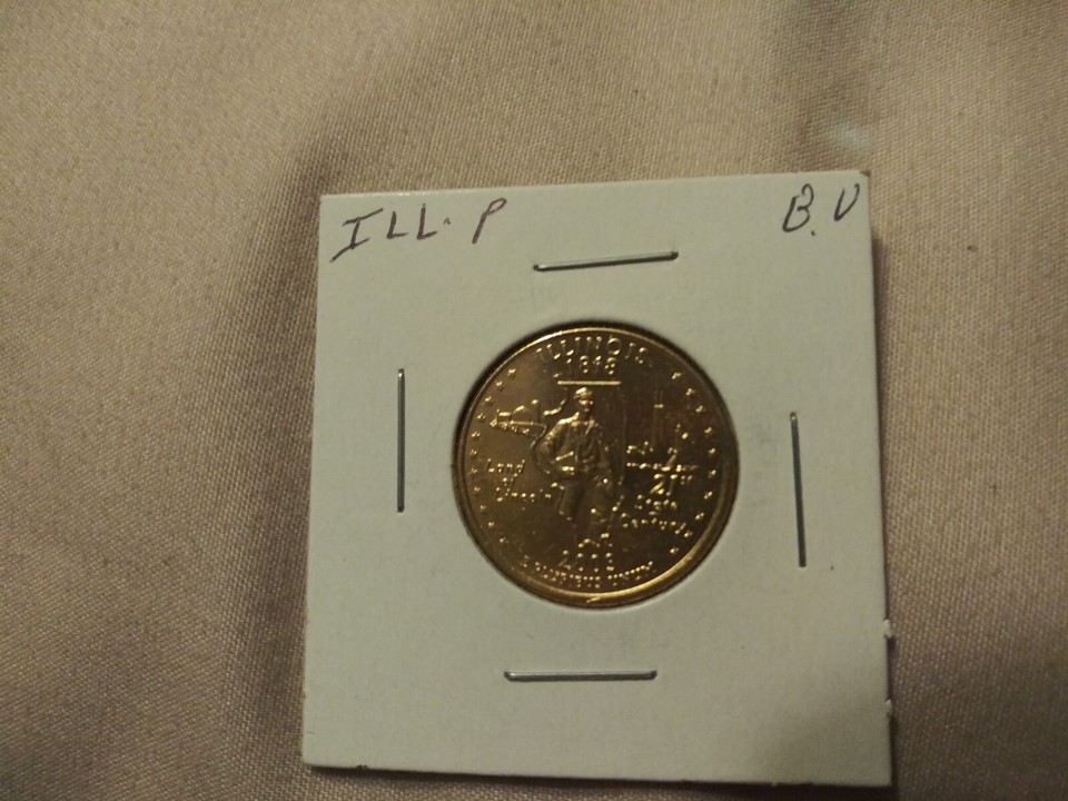 ILLINOIS STATE QUARTER GOLD LAYERED-2003P-- BU FREE SHIP | eBay