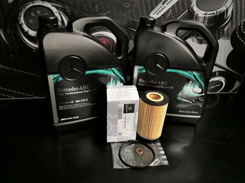 Genuine Mercedes-Benz W204 C-Class C63 AMG M156 Oil Filter & Engine Oil ...