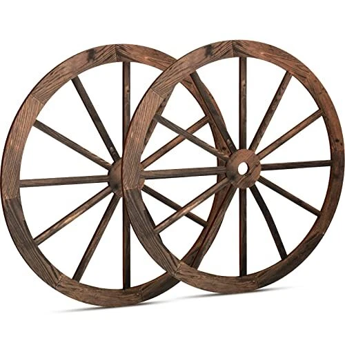 Small Decorative Wooden Wagon Wheels | Shelly Lighting