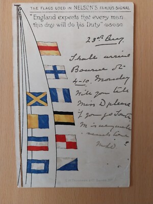 Flags Used In Admiral Nelson's Famous Signal. Art Postcard. | eBay UK