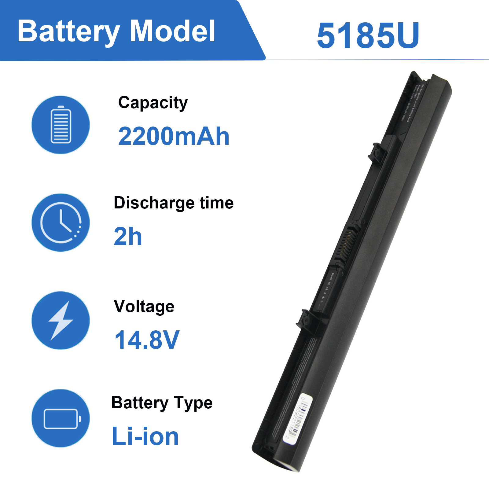 Battery for Toshiba Satellite C50-B-13N C50-B-14D PA5184U-1BRS PA5185U ...