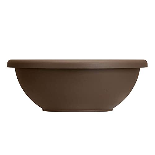 24 Inch Large Garden Bowl Planter - Shallow Plant Pot with Drainage ...