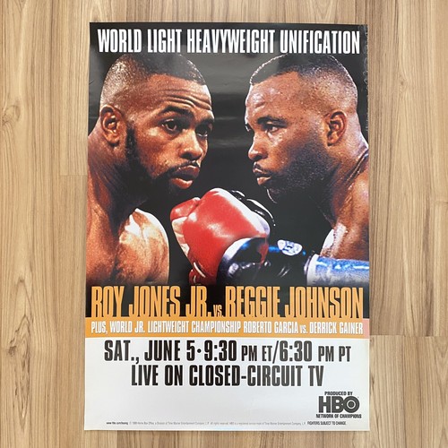 Vtg 1999 ROY JONES JR Boxing Unification Fight Event Poster HBO Reggie ...