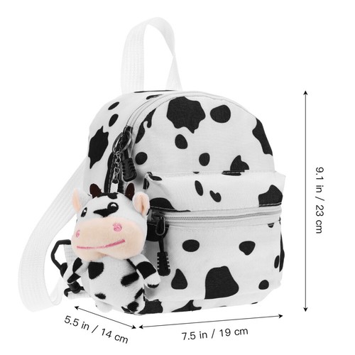 Kids Rucksack Canvas Favor Cow Backpack Cow Pattern Backpack | eBay