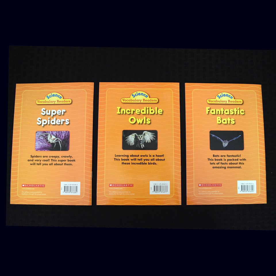 Super Spiders Incredible Owls Fantastic Bats Science Reader Book Lot ...