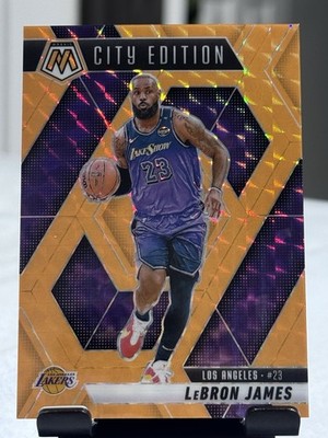 2024-25 Panini Mosaic LeBron James #286 City Edition Orange Fluorescent ...