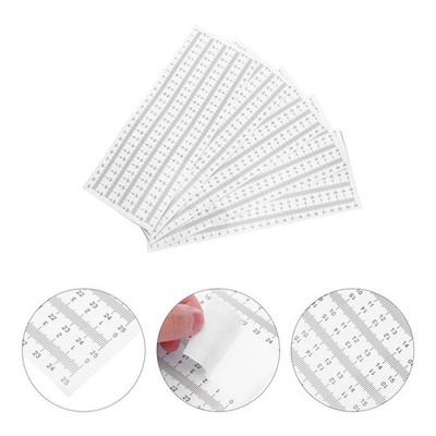 50 Pcs Scale Ruler Sticker Graduation Stickers Metric Tape Measure ...