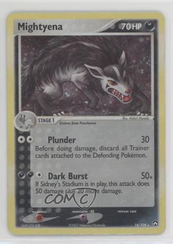 Mightyena (Cosmos Holo Theme Deck exclusive) Pokemon EX Power Keepers ...