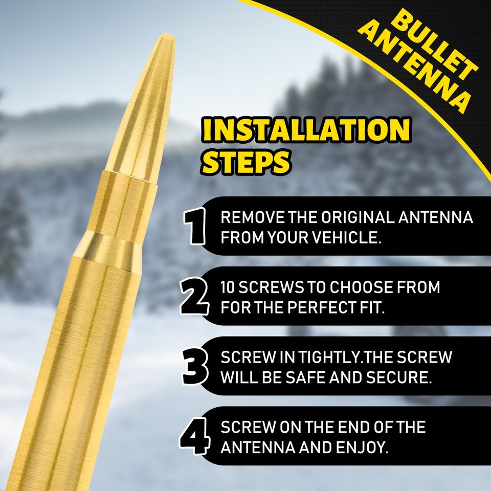 1Pack 5.3" Motorcycle Gold Antenna For Harley Davidson 1989-2022 Street ...