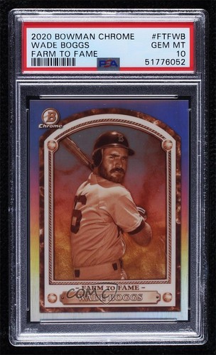 2020 Bowman Chrome Farm to Fame Wade Boggs #FTF-WB PSA 10 GEM MT HOF | eBay