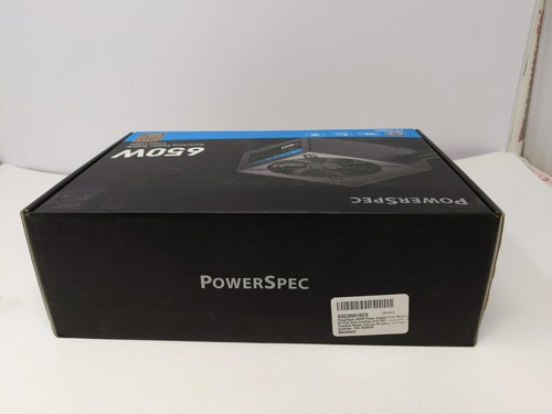 Powerspec 650w Power Supply 80 Plus Bronze Certified Fixed Cable Non ...