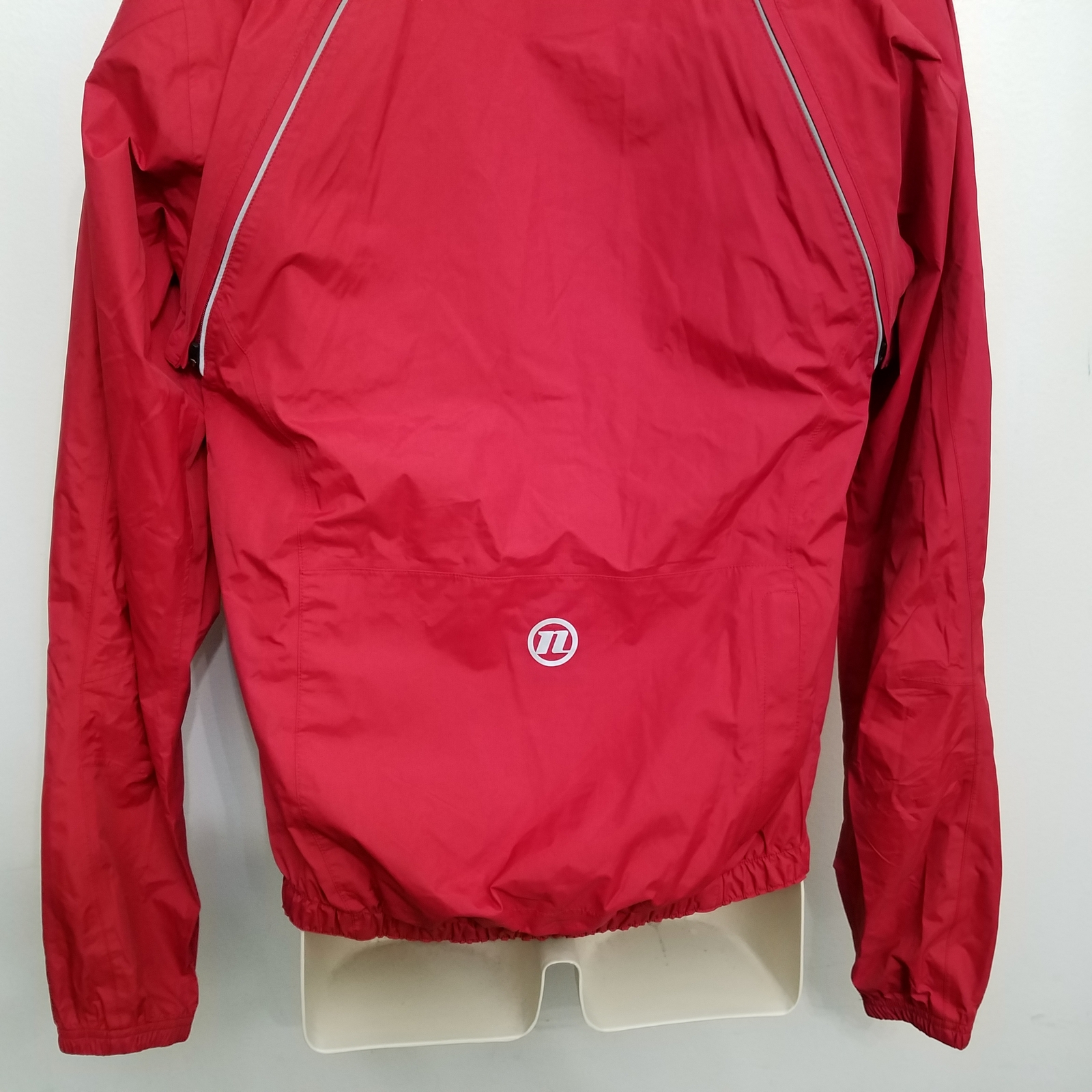 Novara Mens Conversion Bike Jacket Small Red Zip Off Sleeve Reflective ...