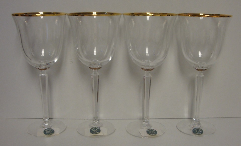 Lenox CLASSIC FEDERAL (GOLD) Water Goblets SETS OF FOUR More Here MINT ...