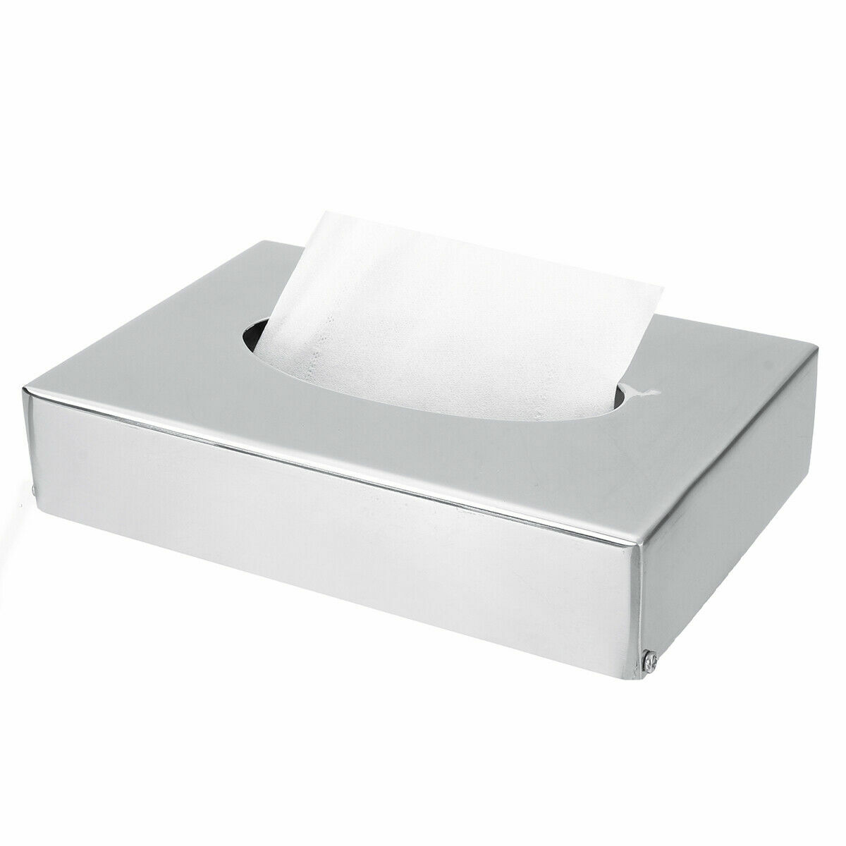 6.5'' Modern Chrome Tissue Paper Box Cover Holder for Desk Bathroom ...