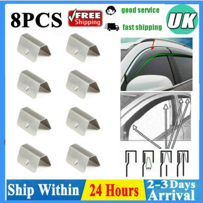 8x Wind Deflector Clips Car Channel For Heko G3 SNED Clip Replacement ...