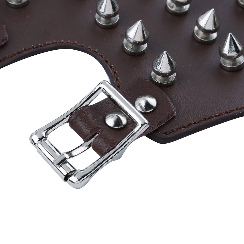 Unisex Faux Leather Metal Spikes Medieval Bracer Gauntlet Armband Arm ...