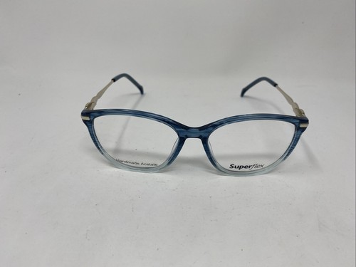 SUPERFLEX EYEWEAR SF-640 S301 51-15-135 TEAL BLUE GREEN GOLD FLEX HINGE ...
