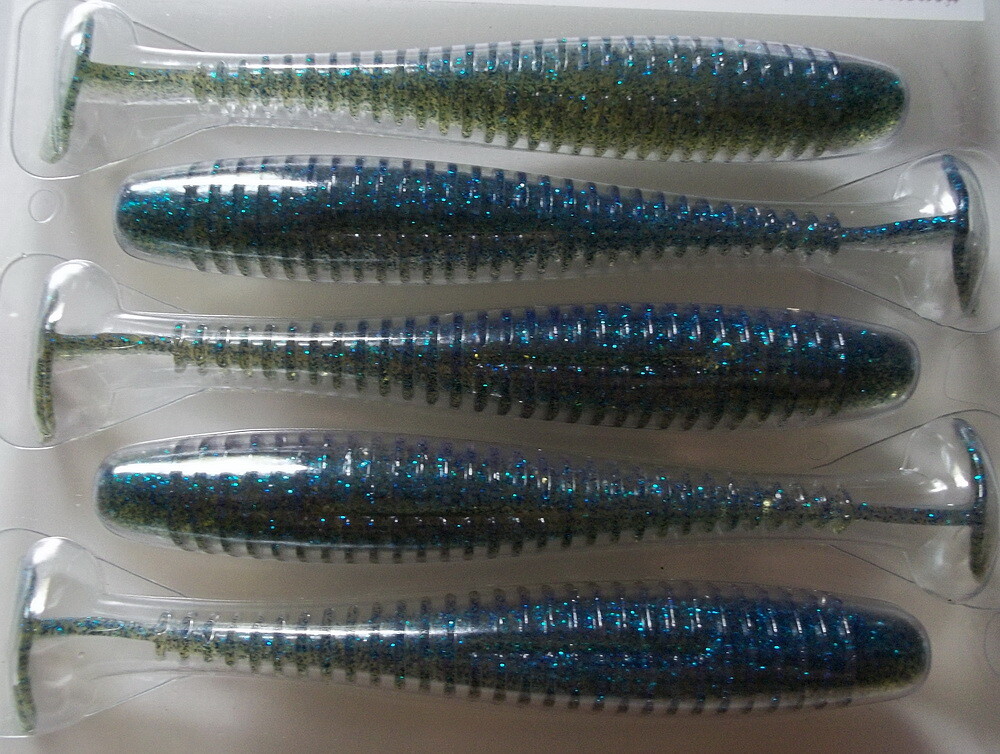 (1) Pack of 5 Kicker Fish Tail Slappers -4.8" Swimbait -Silver Shiner ...