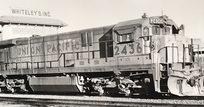 Union Pacific Railroad UP #2436 C30-7 Locomotive Train Railway B&W ...