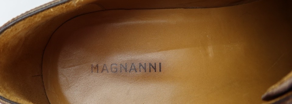 Magnanni Mauricio Monk Strap Dress Shoes / Burnished Brown Leather ...