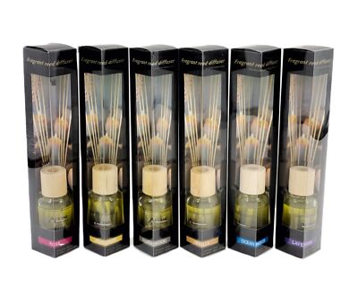 BULK 48 50ML FRAGRANT OIL DIFFUSER 8 RATTAN STICKS ASSORTEDFRAGRANCE ...