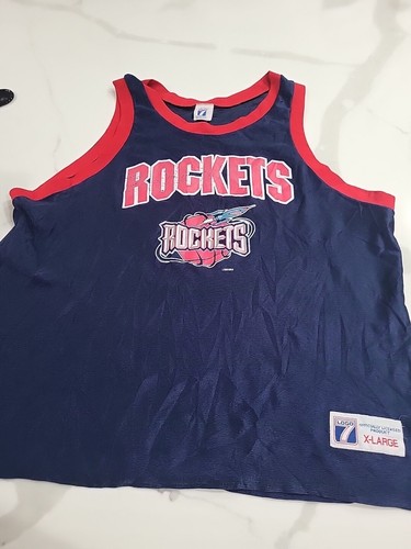Vintage 90s Houston Rockets Logo 7 Jersey Size XL Made In USA! | eBay