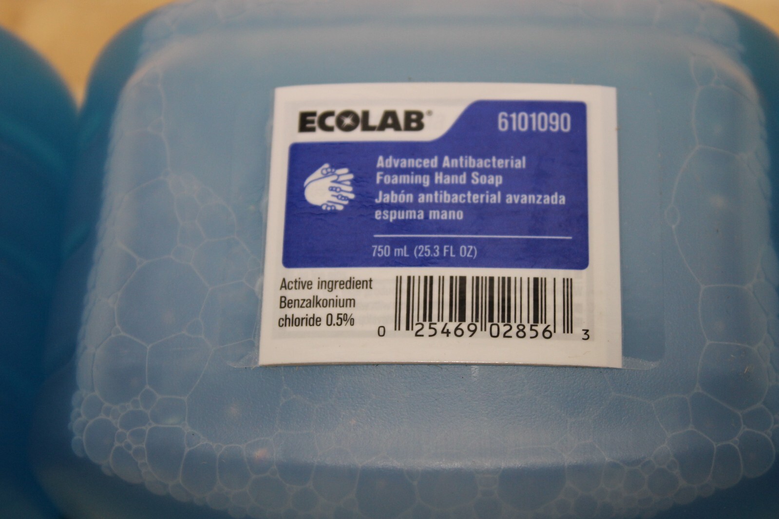 Ecolab Advanced Antibacterial Foam Hand Soap - Blue, Pack of 6x750ml ...