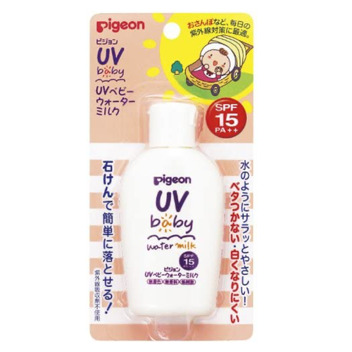 Pigeon UV Baby Water Milk Sunscreen SPF15 PA++ 60g Made in Japan from ...