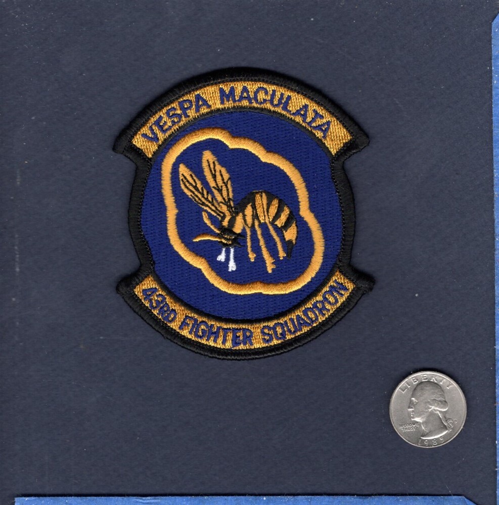 43rd FS HORNETS USAF F-15 Eagle F-22 Raptor Fighter squadron Patch ...