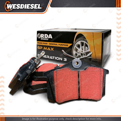 4Pcs Rear RDA GP MAX Brake Pads fits Volkswagen Caddy III Cc Eos Golf V ...