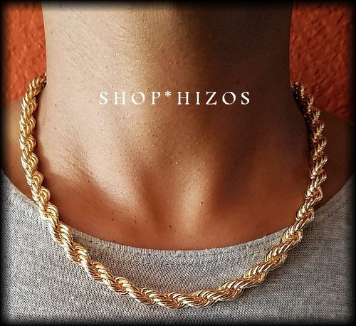 GOLD 5MM 8MM THICK FAT HEAVY TWISTED ROPE CHAIN 16" 18" 21" 25" 30 ...