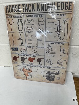 Horse Tack Knowledge Tin Sign | eBay
