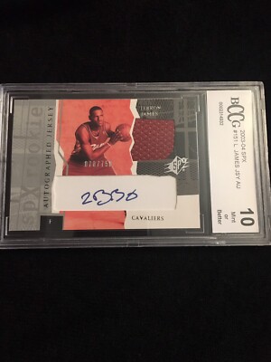 LeBron James Auto ROOKIE 2003 Spx Autograph RC PATCH /750 #151 Pristine ...