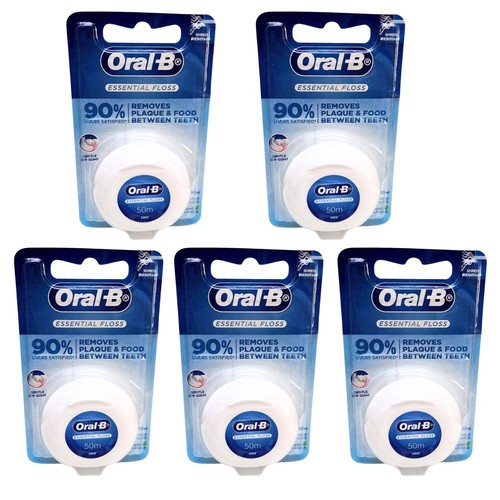 Oral-B Dental Essentialfloss Cavity Defense Mint Waxed Floss, (50m ...