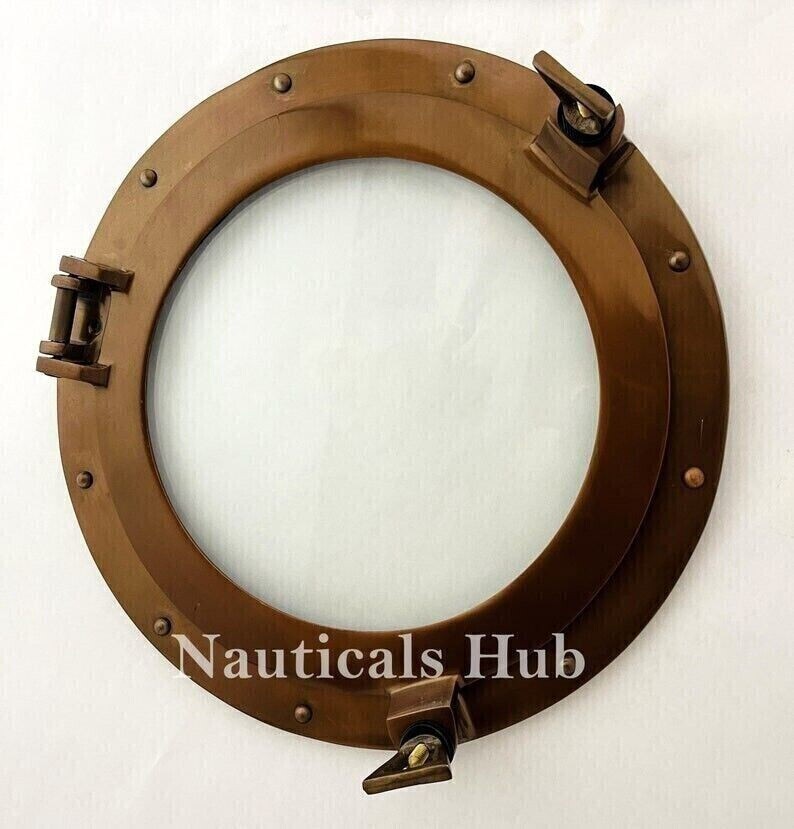 Transparent Glass Round Port Hole Ship Windows Gift Copper Antique ...