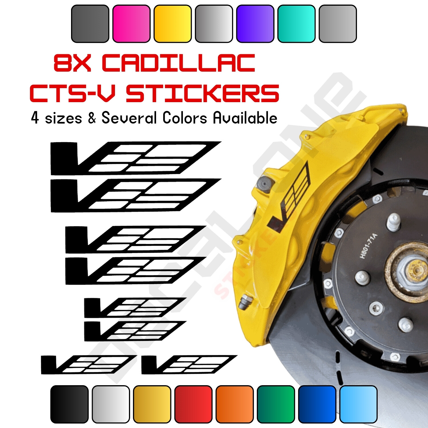 8x Cadillac CTS-V Brake Caliper Decals Sticker | eBay