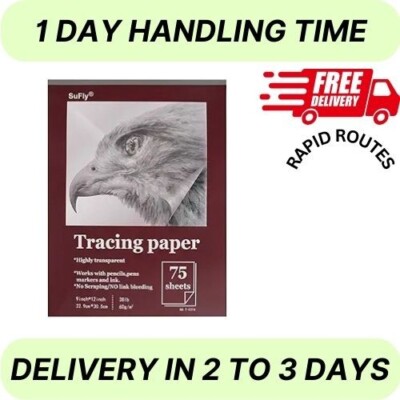 Tracing Paper for Drawing, 9 X 12'' Tracing Paper Pad, 75 Sheets ...